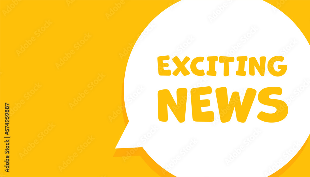 Exciting news. Banner template for your advertising, holiday poster ...