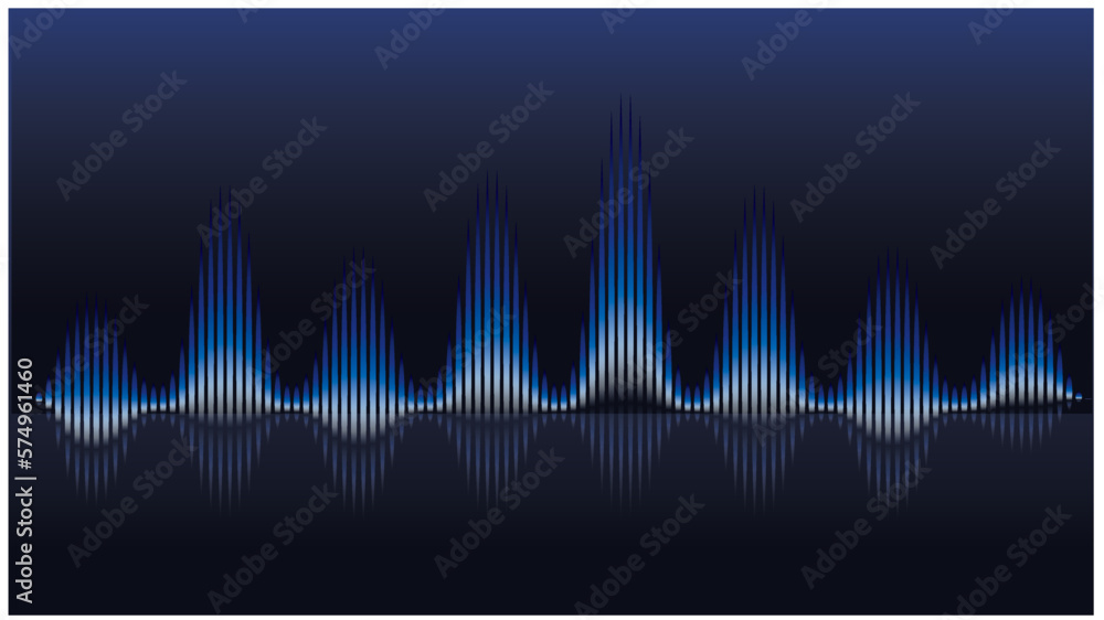 Color Sound Wave on dark Background, technology, and earthquake wave ...