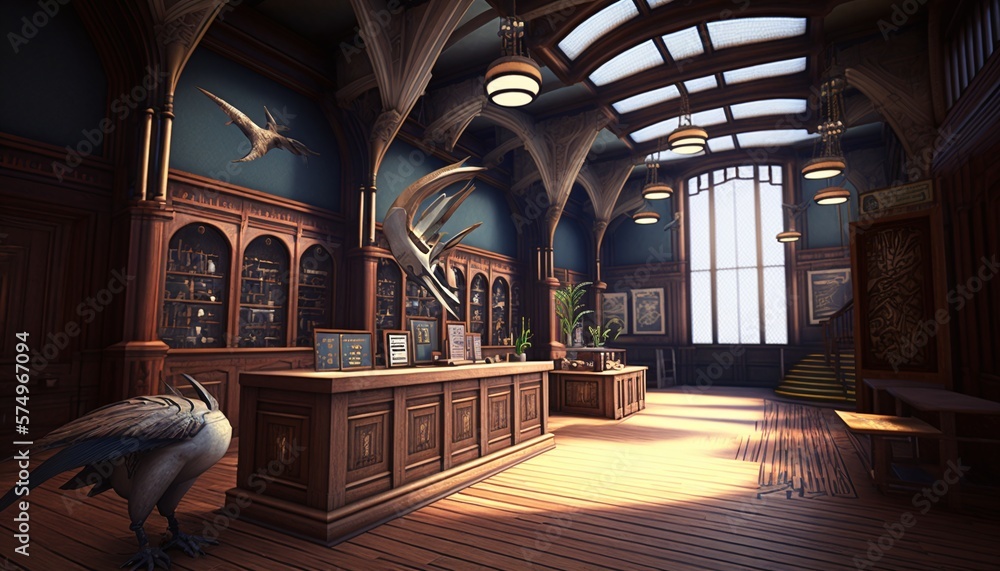 Museum Interior with Historical Features and Fairly Well Detailed ...