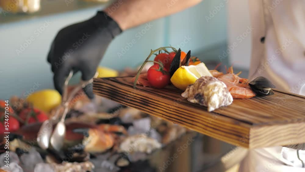 Beautifully decorated banquet table with appetizers from different ...