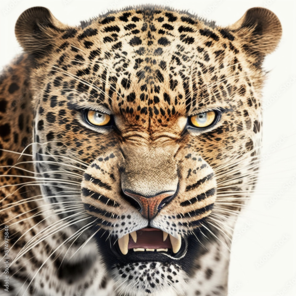Angry Leopard Face