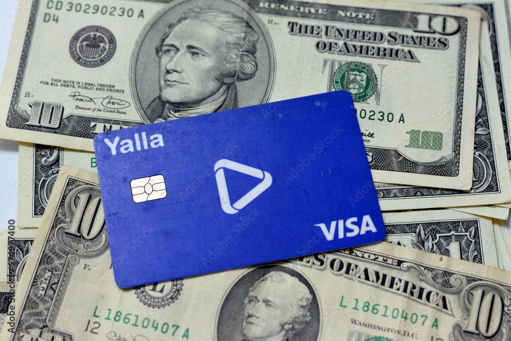 Cairo Egypt February 11 2023 Yalla Electronic Payment Wireless And cairo-egypt-february-11-2023-yalla-electronic-payment-wireless-and