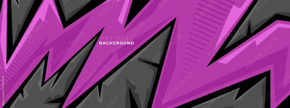 Sports design for racing premium 3d purple grey vector banner ...