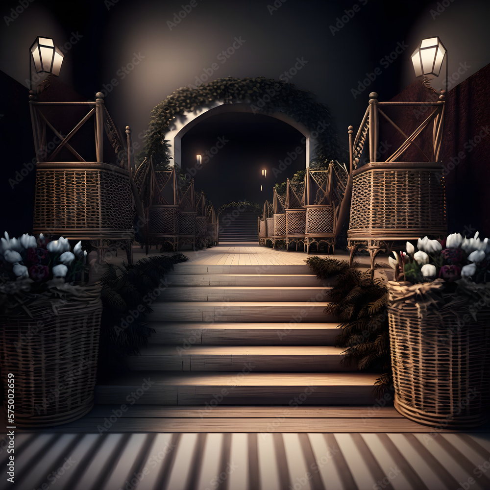 Ultra realistic modern catwalk for miss pageant Stock Illustration ...