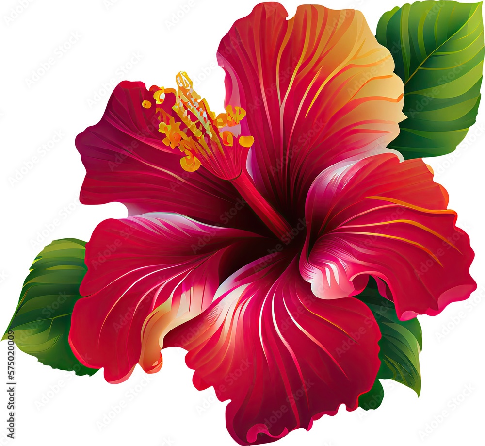 hawaiian flower transparent background - Generative AI Stock ...