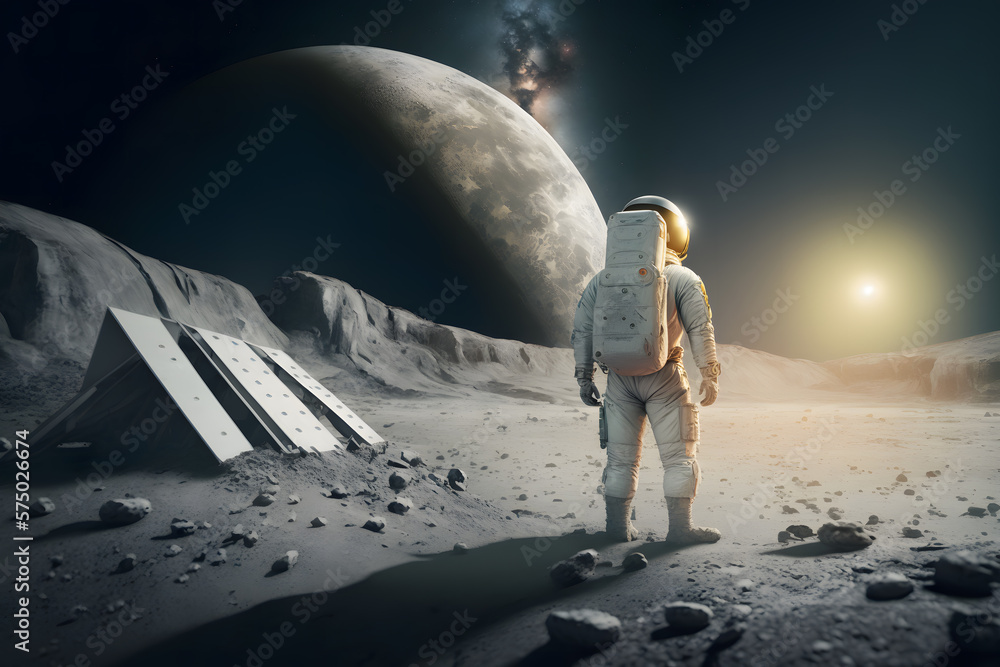 Astronaut explores space being desert mars. Astronaut space suit ... Astronaut explores space being desert mars. Astronaut space suit ...