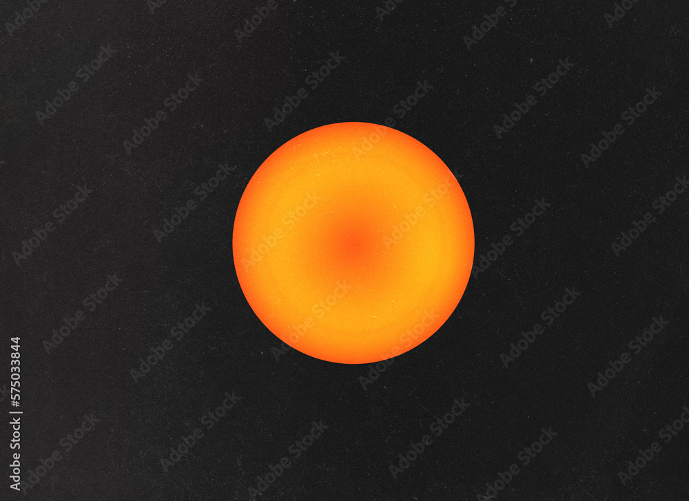 Abstract minimal orange gradient in black background with texture ...