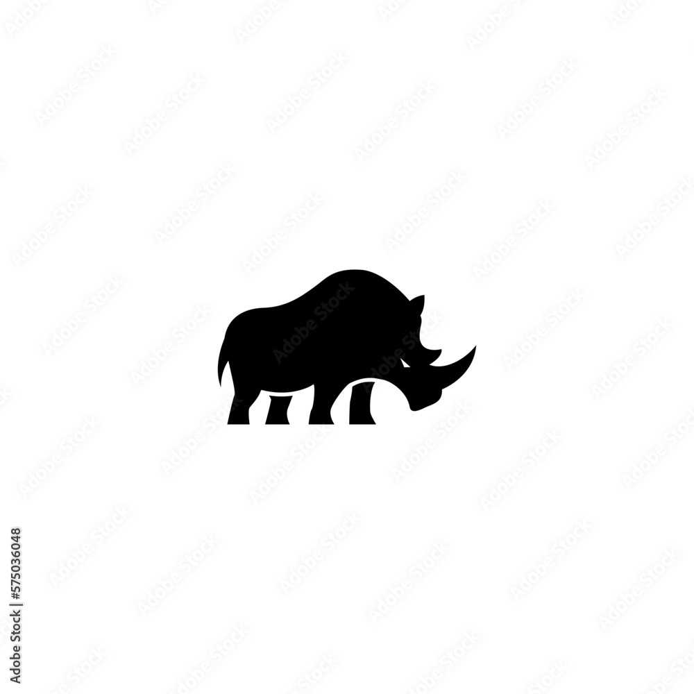 rhino vector illustration for an icon,symbol or logo. rhino template ...