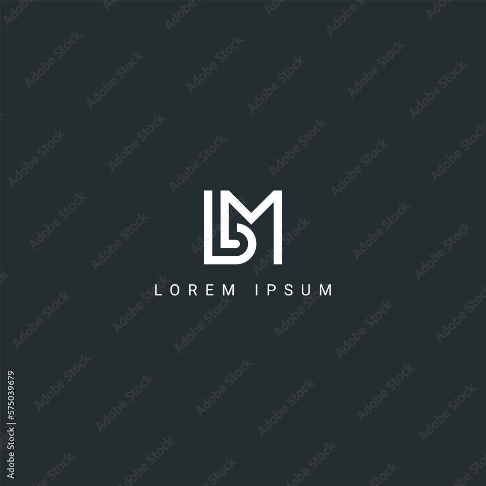 Abstract BM MB letter simple style logo design vector template Stock ...