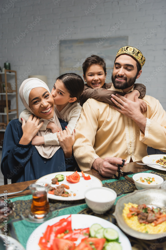 Middle Eastern Family Eating