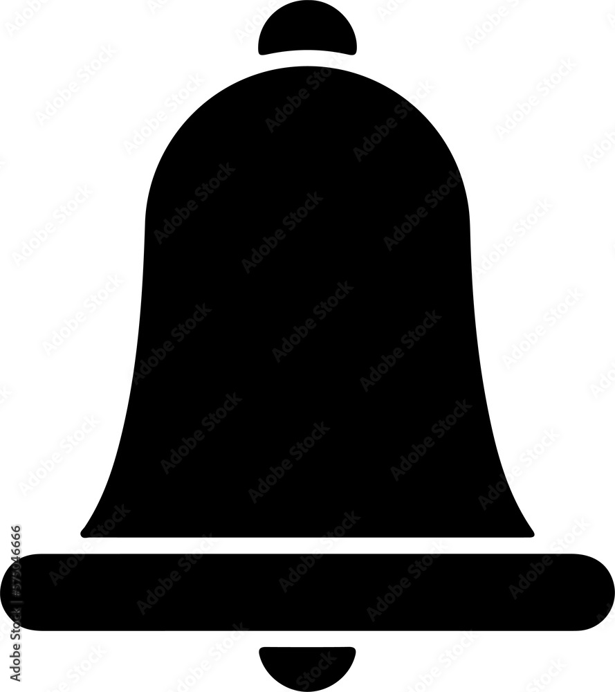 Notification bell in png. Reminder symbol on transparent background ...