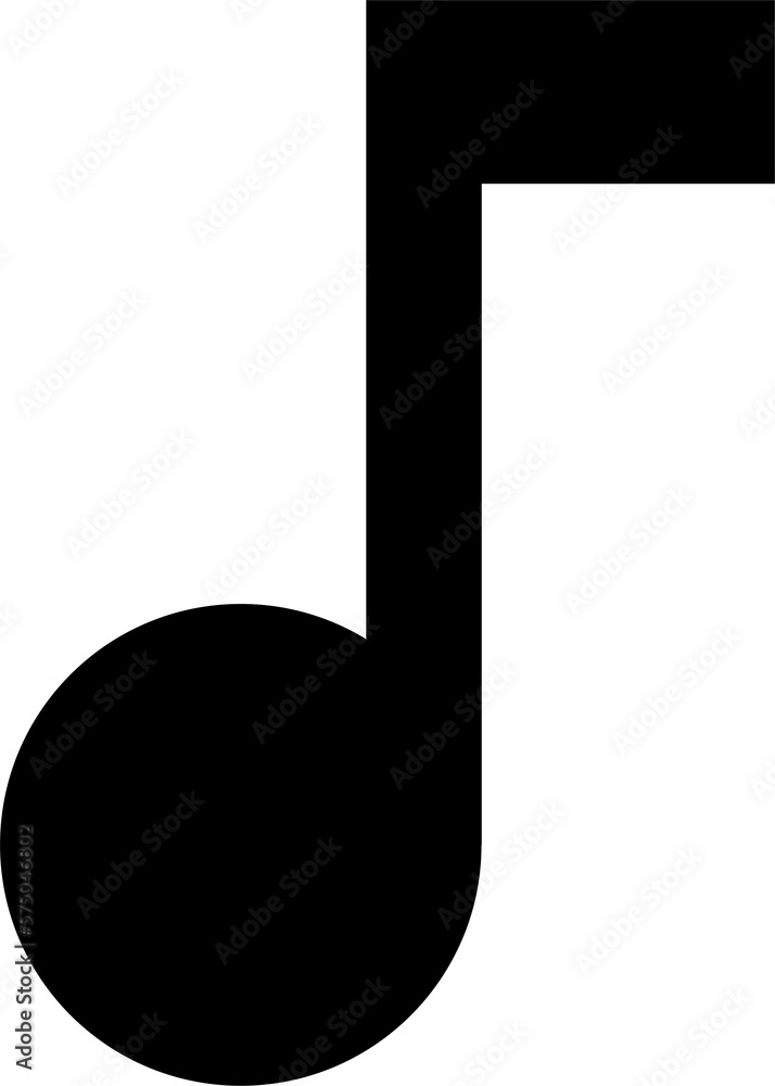 Music icon in png. Music note symbol on transparent background ...