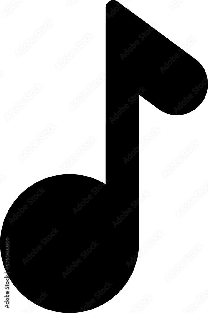 Music icon in png. Music note symbol on transparent background ...