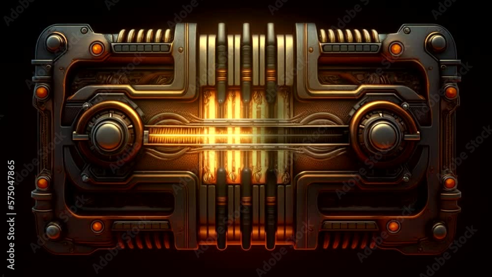 Futuristic sci-fi energy bar loading meter interface ui design animated ...