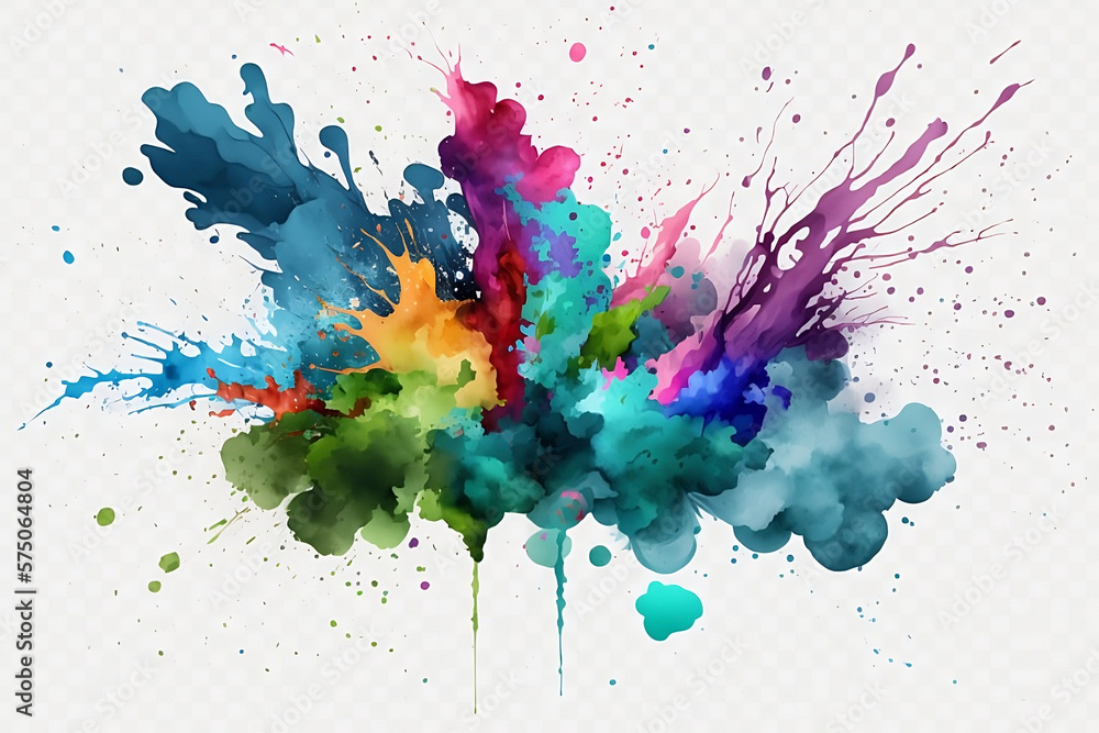Photo & Art Print Watercolor Splash with transparent background, Wahyu