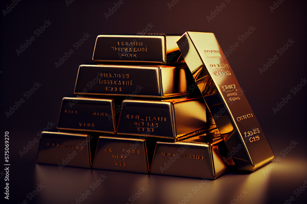 stack of gold bars, generative ai Stock Illustration | Adobe Stock