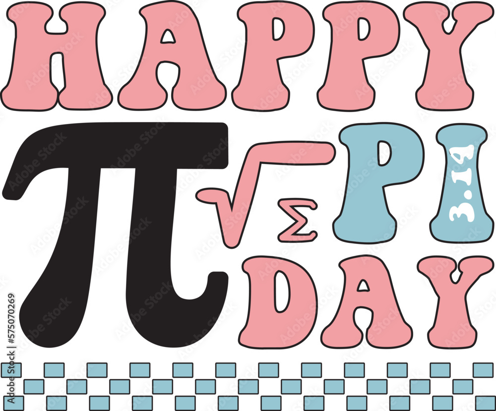 Grafika wektorowa Stock: Happy Pi Day SVG, Pi Day SVG, 3.14159 SVG for ...
