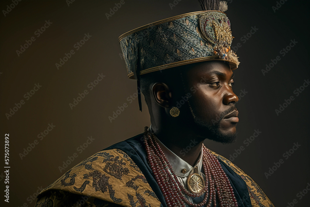 Generative AI. An African prince Stock Illustration | Adobe Stock