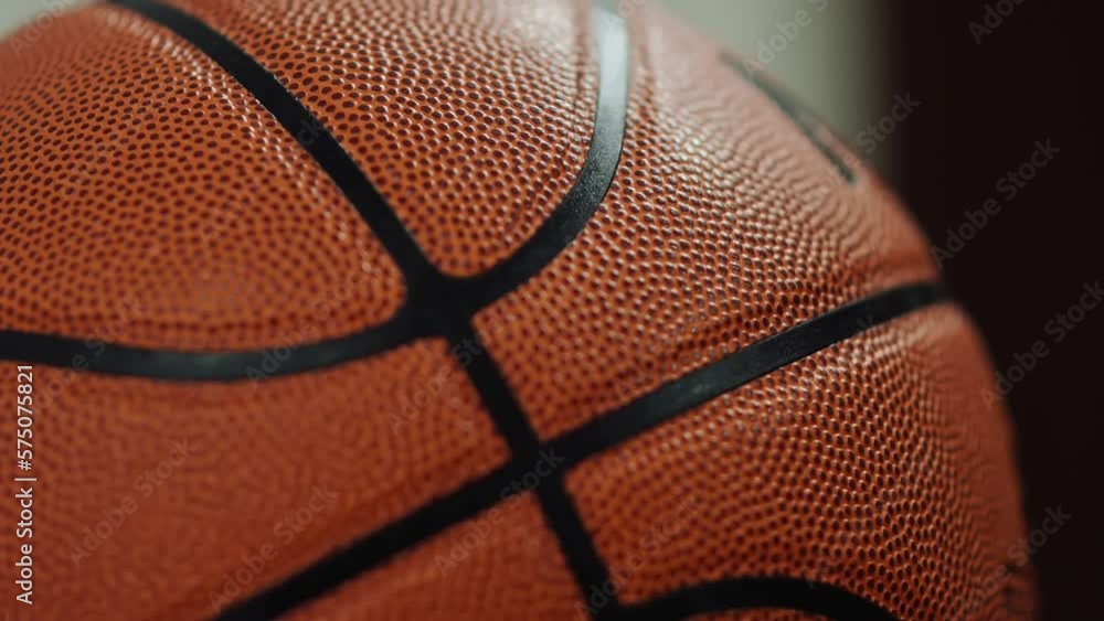 cinematic basketball ball close up Stock Video | Adobe Stock