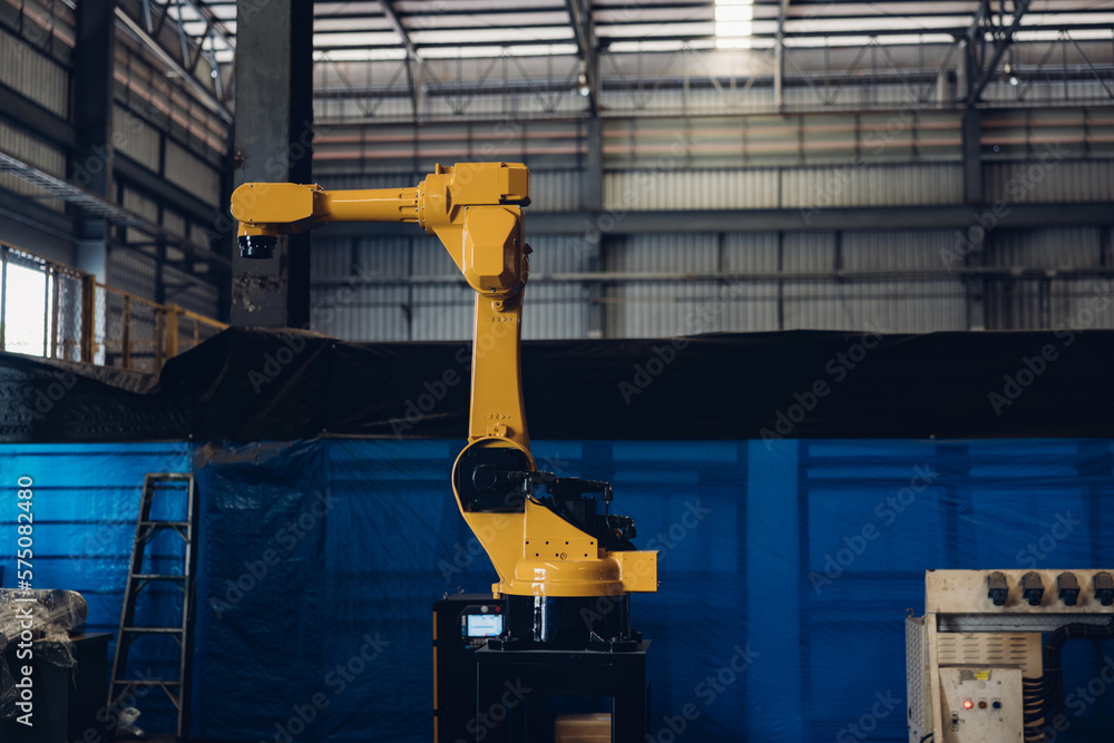 Foto de New Generation Robotic Arm Ready for Work on a Production Line ...