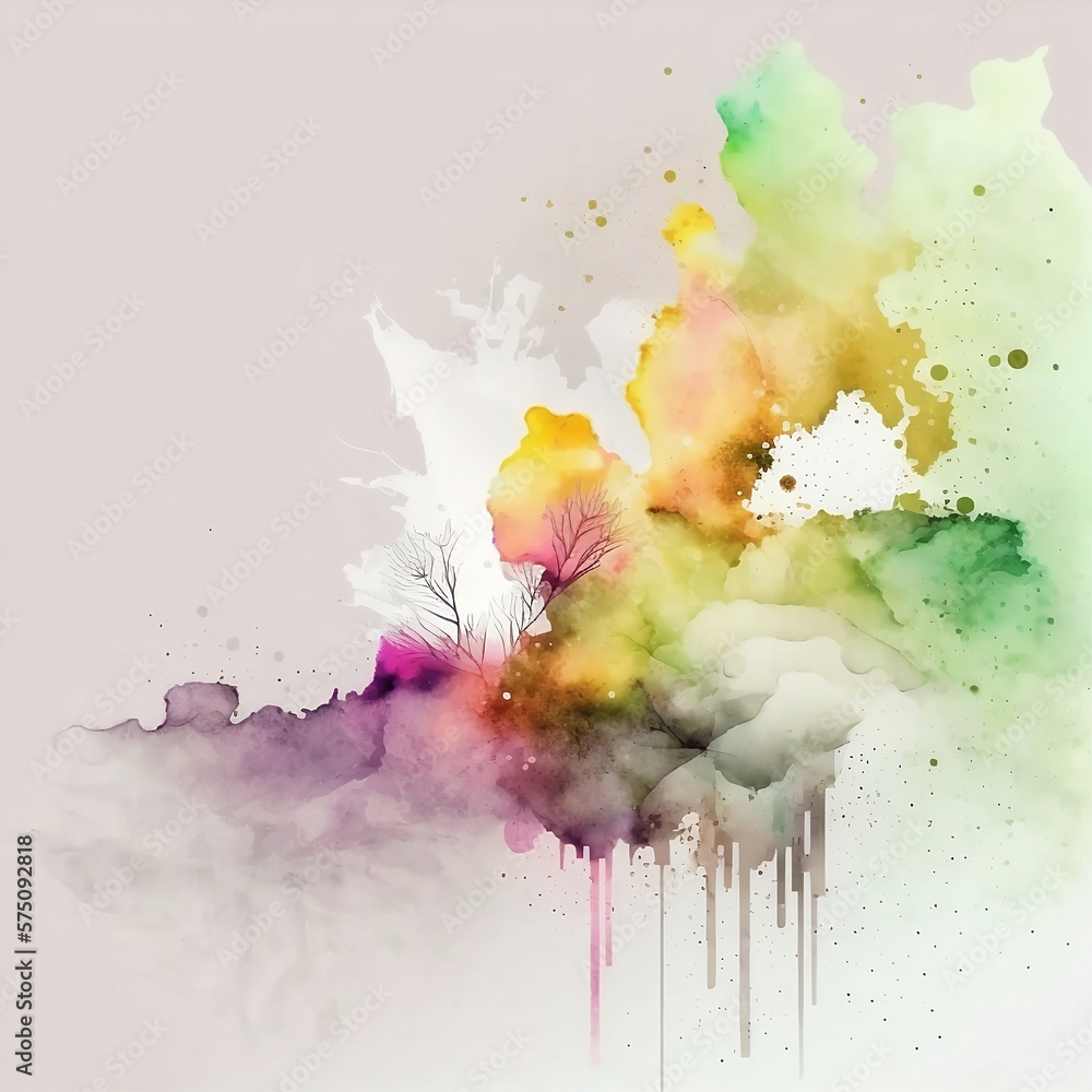 Watercolor pastel background for posts, cards or posters with space for ...
