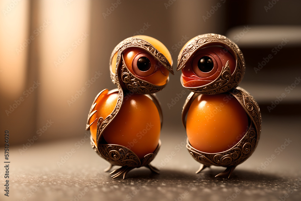 Decorative figures of strange animals, cute and weird at the same time ...