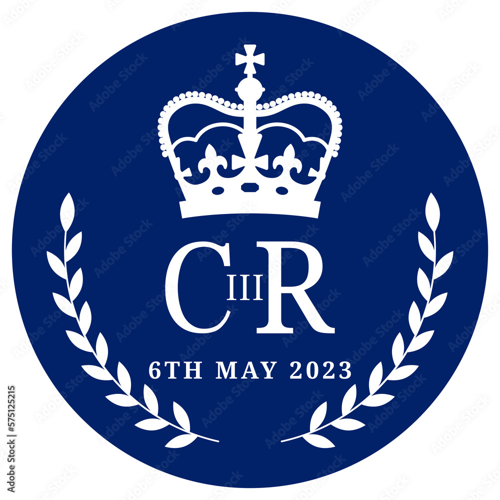 Icon for the coronation of King Charles III. Royal Cypher of King ...