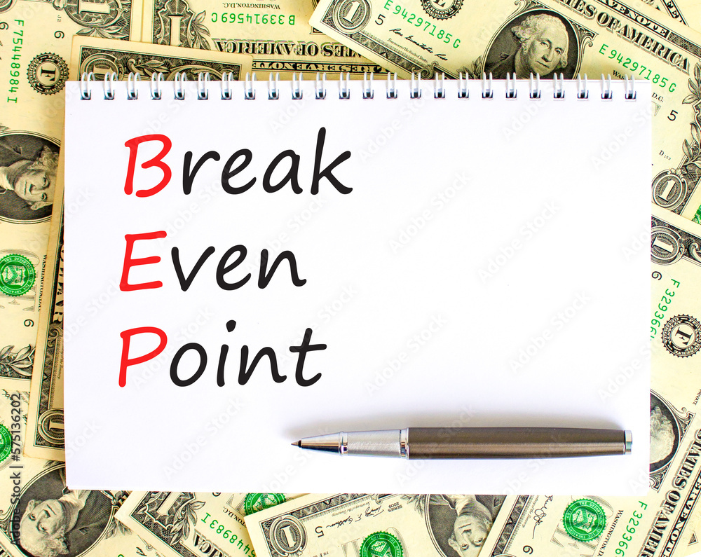 BEP break even point symbol. Concept words BEP break even point on ... BEP break even point symbol. Concept words BEP break even point on ...
