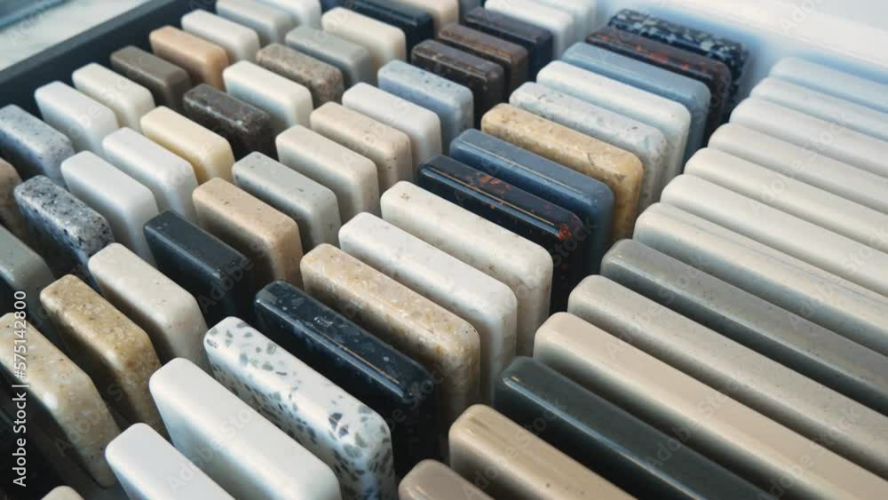 Sample of artificial acrylic stone for kitchen countertops and other ...