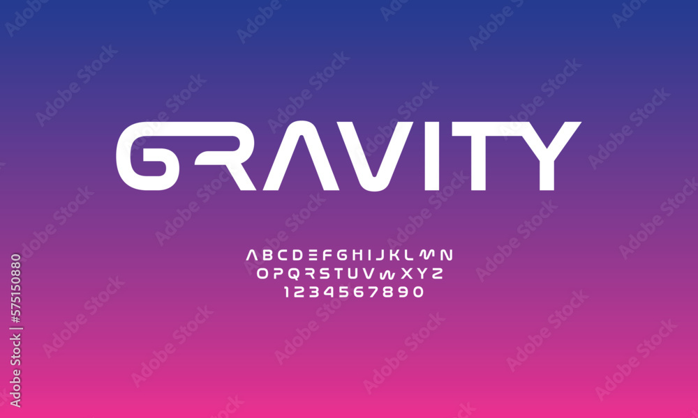 Futuristic font alphabet letters. Abstract technology space font and ...