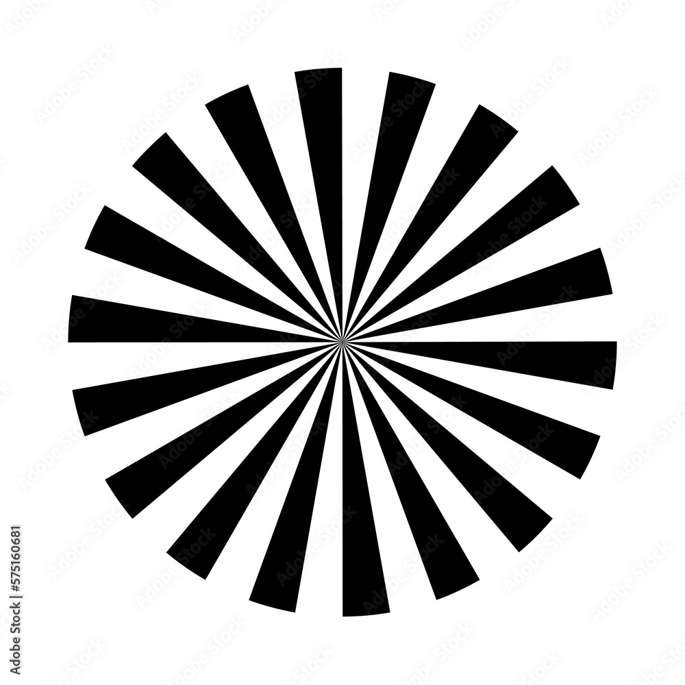 Circle line. Sunshine light ray. Black beam isolated on white ...