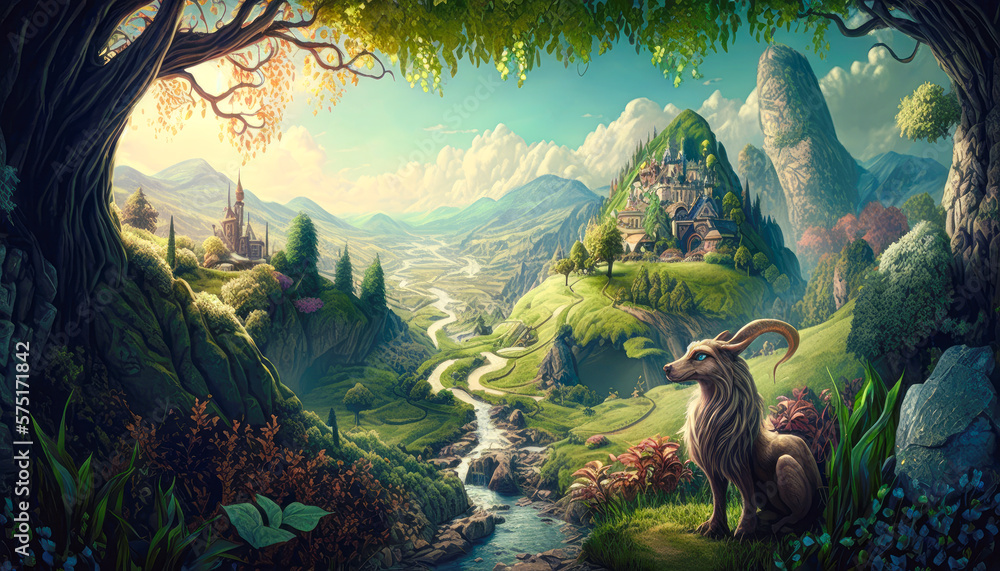 a fantastical world filled with magic, wonder, and enchanted creatures ...