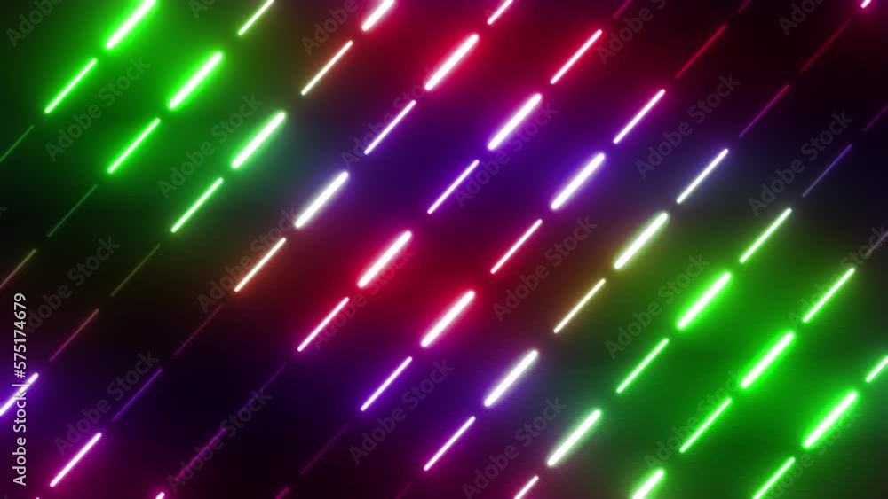 This stock motion graphic video of 4K Colored Neon Background Loop with gentle overlapping ...