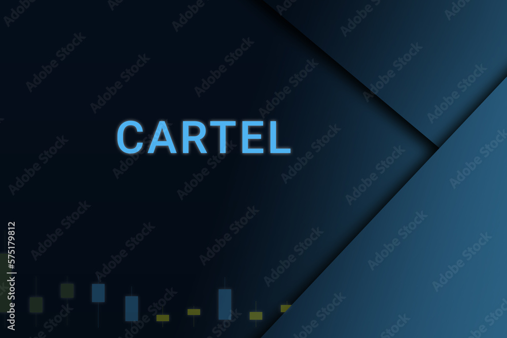 cartel background. Illustration with cartel logo. Financial ...