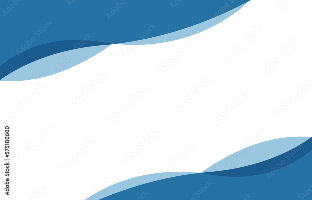 Blue Wave Design Vector Border Frame Transparent Background Stock ...