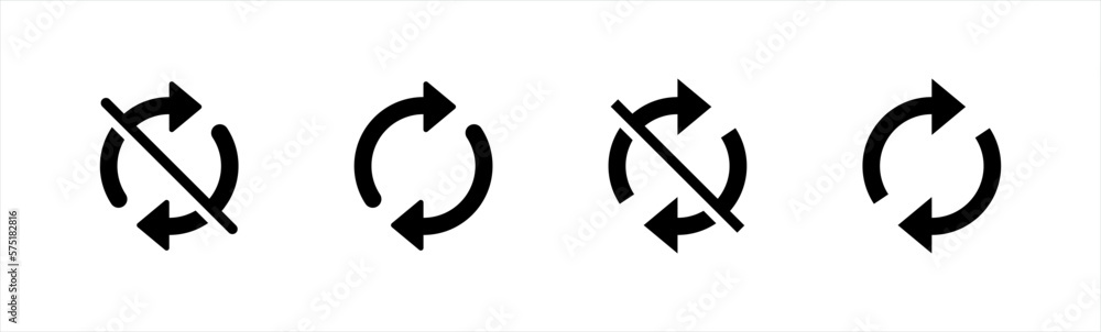 rotating arrow icon. sync arrows symbol. exchange, convert, circular ...