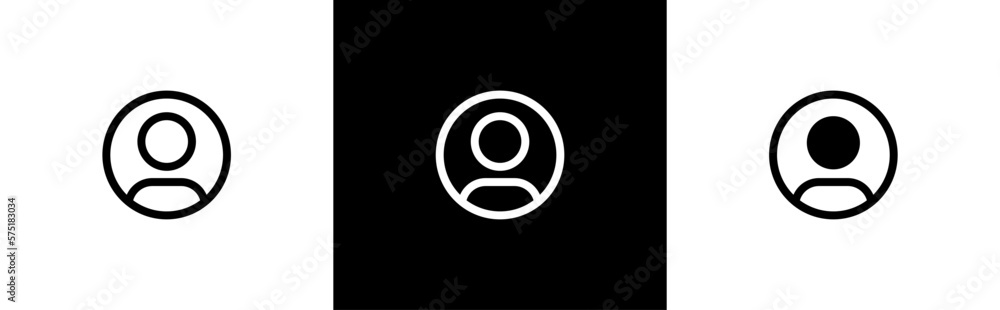 User profile icon. Person symbol. login or access authentication signs ...