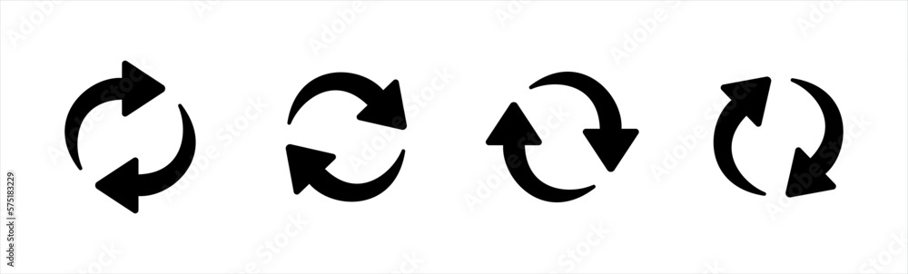 Loop circle arrow icon. rotating arrows symbol. exchange, convert ...