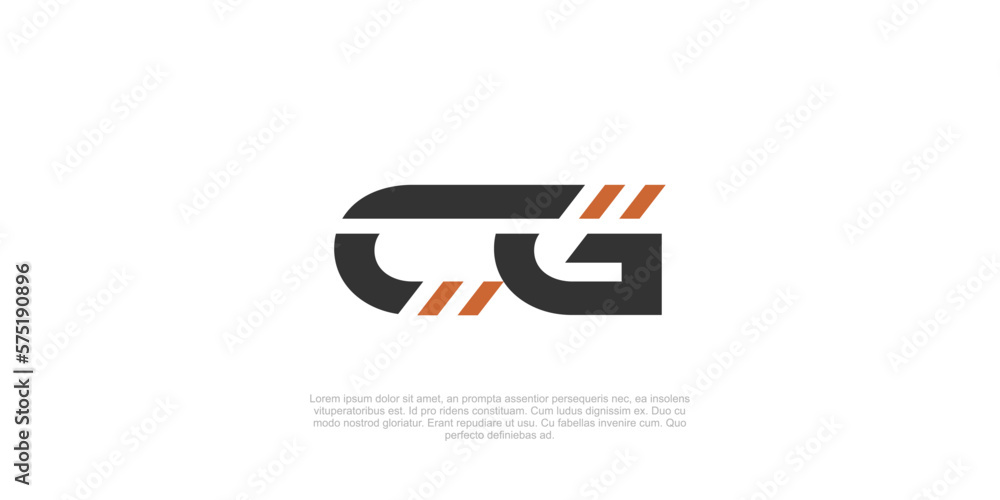 CG logo design inspiration Stock Vector | Adobe Stock