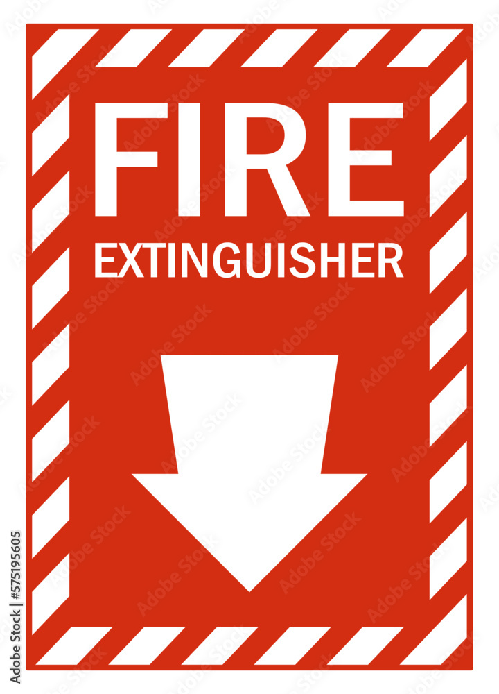 fire extinguisher is below - fire extinguisher sign Stock Vector ...