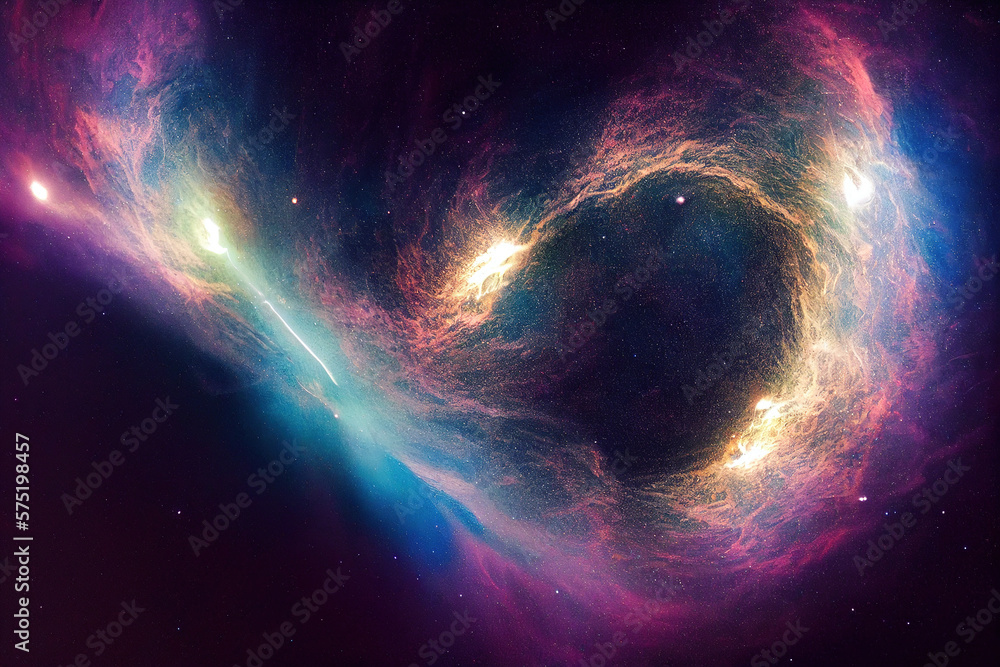 Splendid scenic outer space vibrant color starry galaxy universe in ...