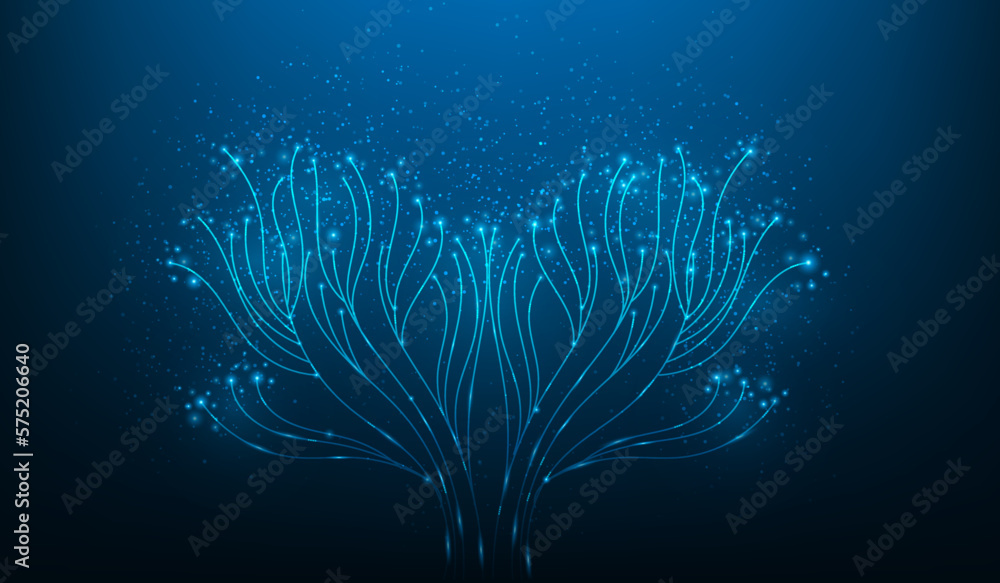 cloud data tree digital technology. online digital cloud storage ...