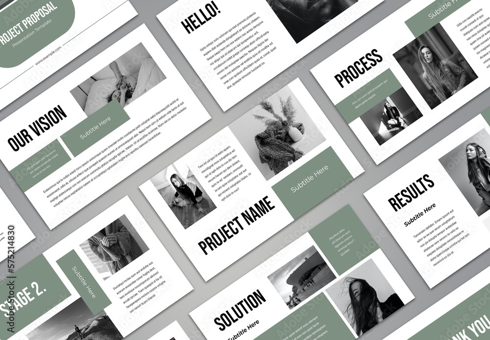 Project Proposal Presentation Layout Stock Template | Adobe Stock