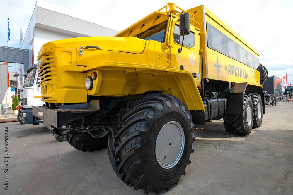 MOSCOW REGION, RUSSIA - AUGUST 19, 2022: Arctic bus URAL-425702 ...