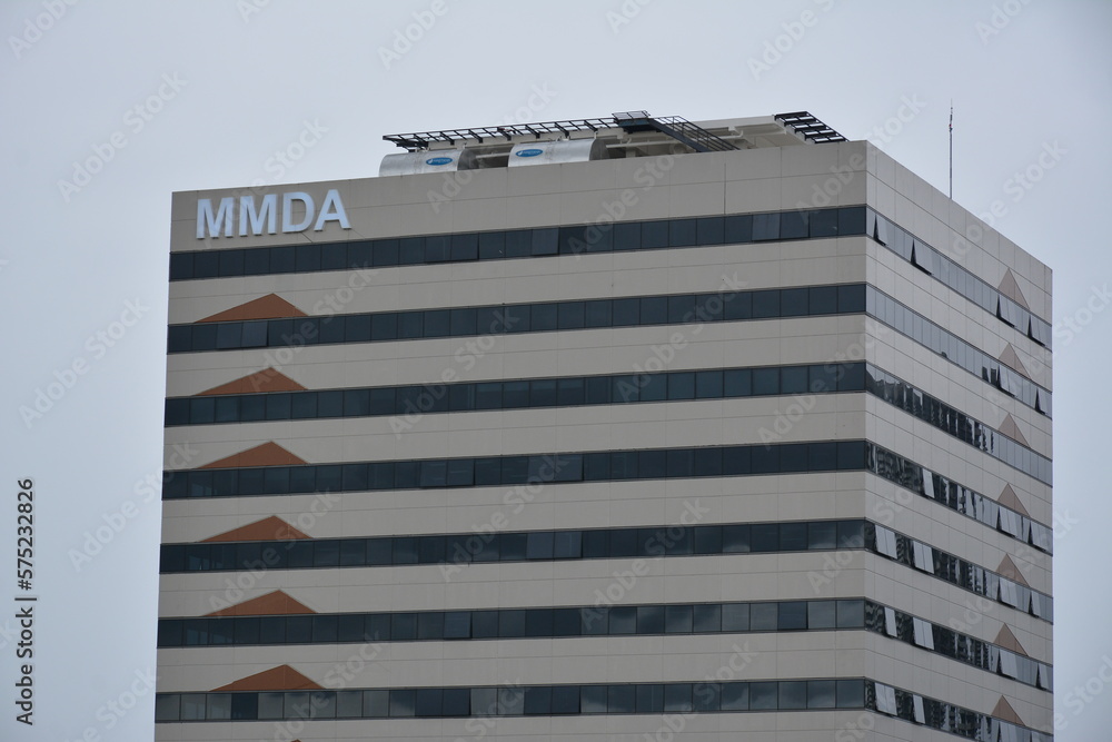 Metro Manila Development Authority building facade in Pasig ...