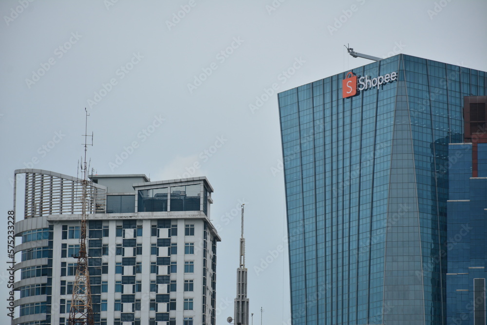 Shopee building facade in Pasig, Philippines Stock Photo | Adobe Stock