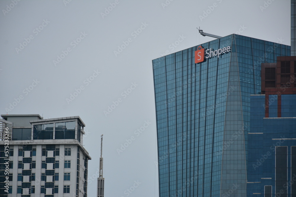 Shopee building facade in Pasig, Philippines Stock Photo | Adobe Stock