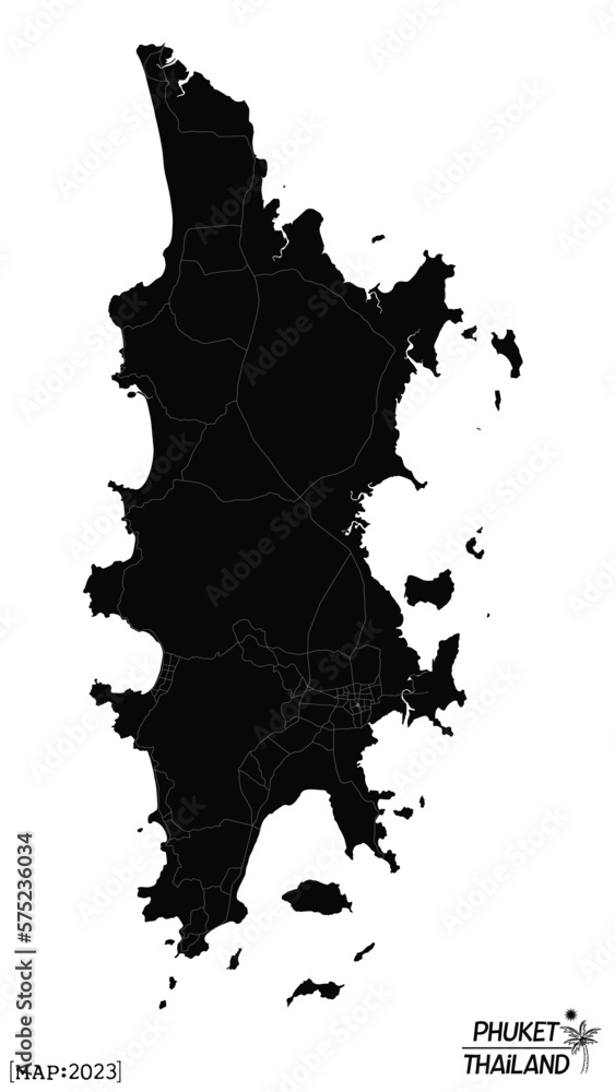 Vetor de Phuket Thailand Travel vector illustration, scribble sketch ...