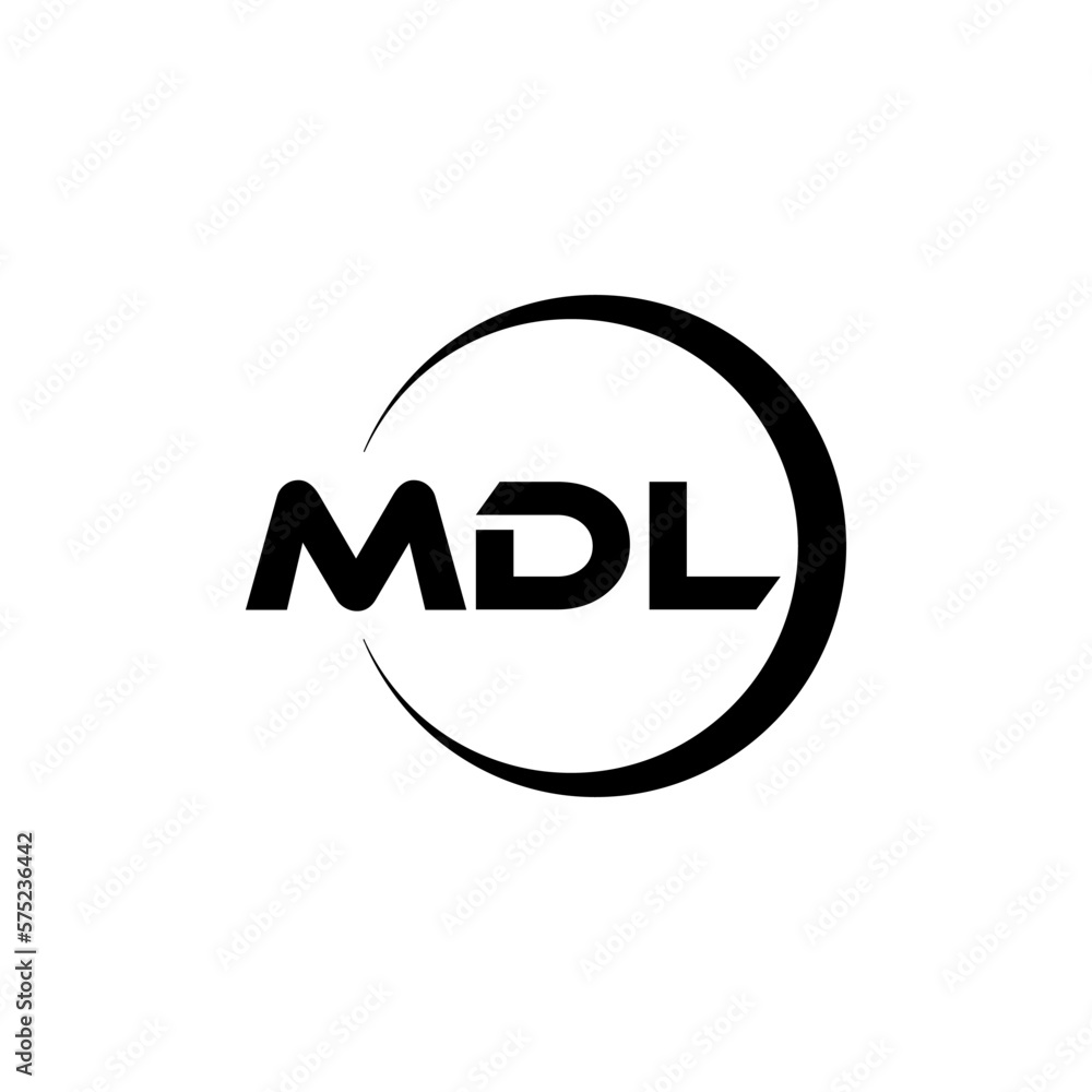 MDL letter logo design with white background in illustrator, cube logo ...