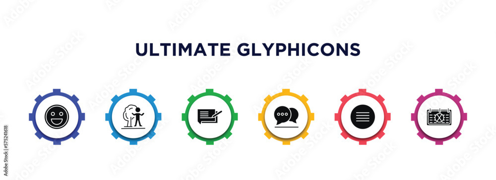 ultimate glyphicons filled icons with infographic template. glyph icons ...
